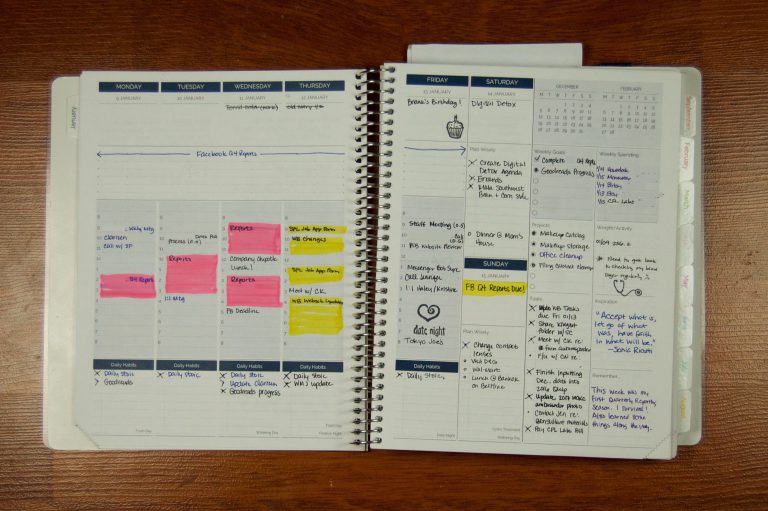 Planner Stamps on my Weekly Planner Layout